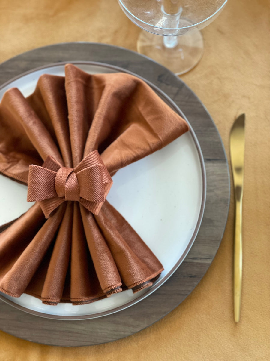 Velvet Rust Napkin (Pack of 6) – Elegance - Fine Tableware